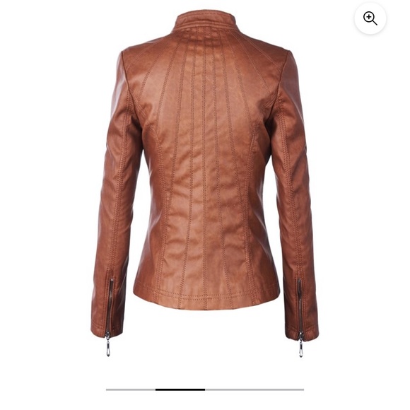 Made By Johnny | Jackets & Coats | New Caramel Colored Faux Leather ...